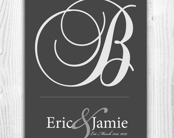 MONOGRAM BRIDAL GIFT Personalized Engagement Gift Wedding