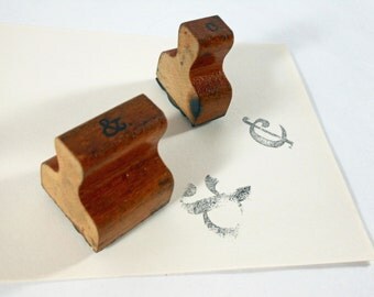 Vintage Rubber Stamps Cents Sign and Ampersand And Sign Set of Two ...