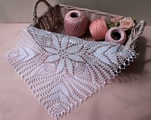 Popular items for square crochet doily on Etsy