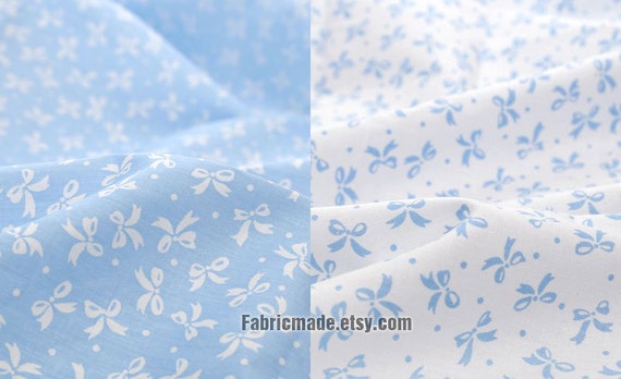 Fat Quarter Bundle / Light Blue Cotton Bundle Fabric by fabricmade