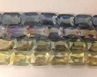 30mm coin shaped chinese faceted crystal glass 10beads