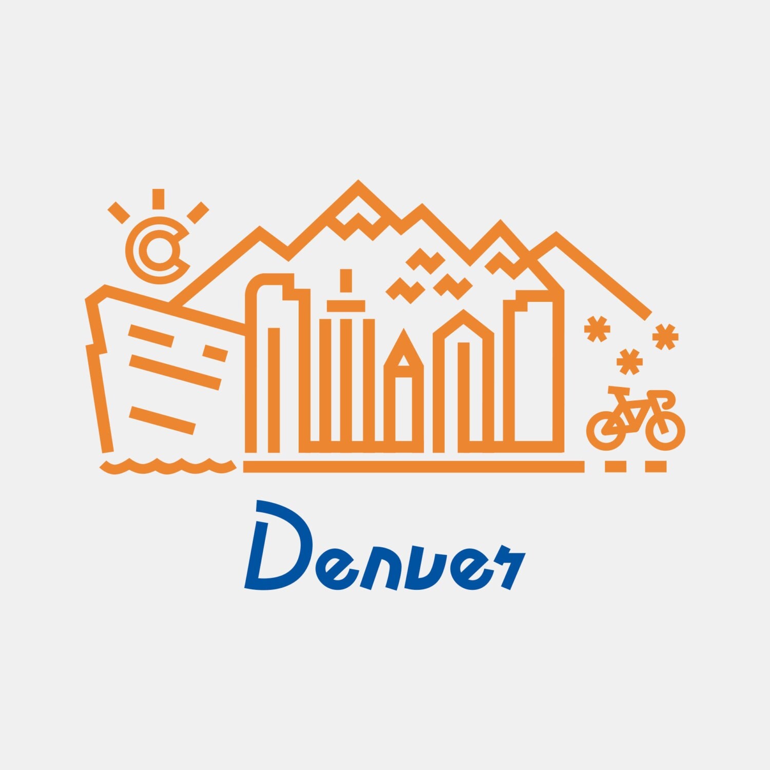 Denver Skyline Sticker from ShaneHarrisDesigns on Etsy Studio