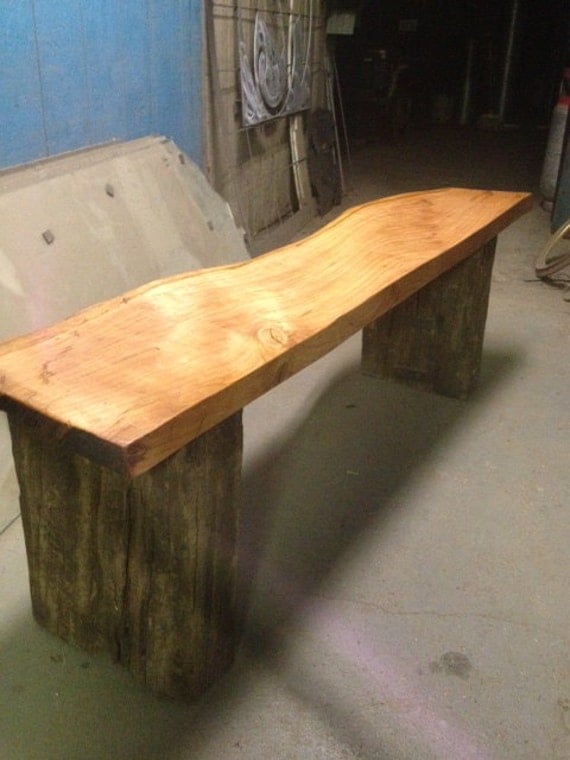 Live Edge Slab Benches by WickedGrain on Etsy