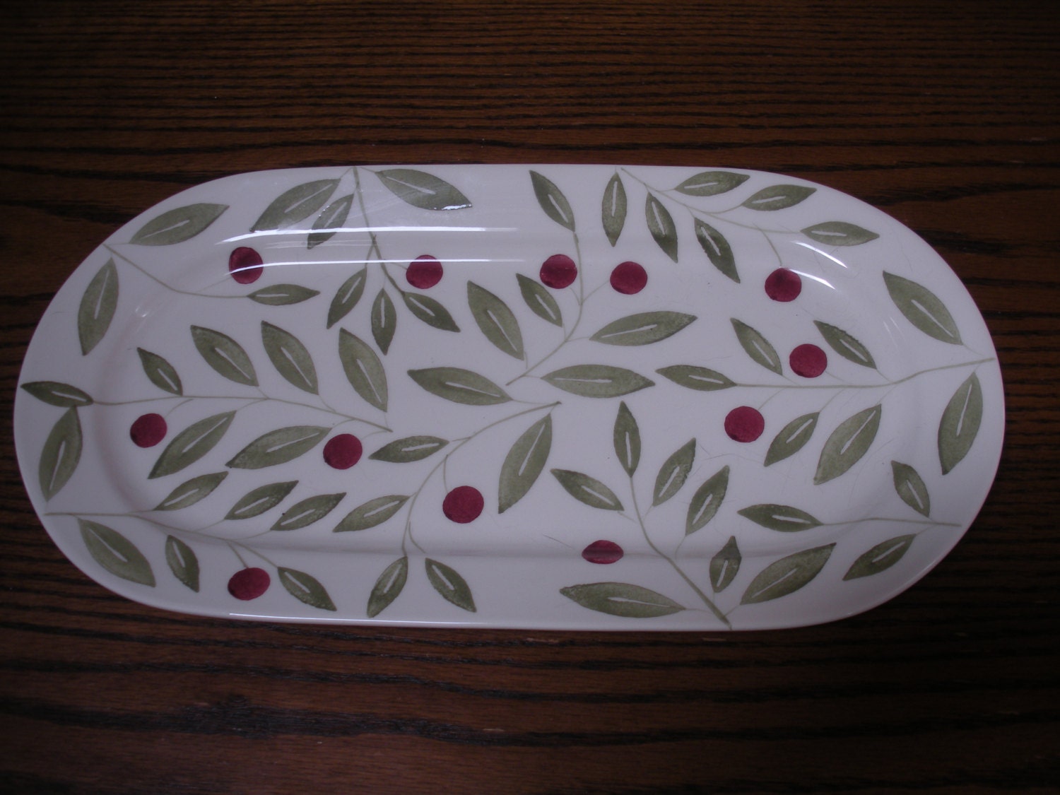 Vintage Cherry Oval Crate and Barrel Pottery Platter – Haute Juice