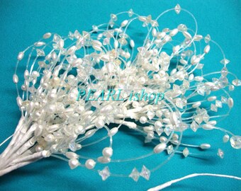 Items similar to 12 Round Pearl Sprays in Iridescent on Etsy