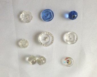 Popular items for clear glass buttons on Etsy