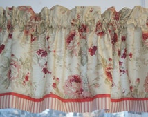 Popular items for red toile valance on Etsy