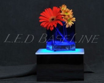 16 LED Lighted Corner table Color Changing Glass display