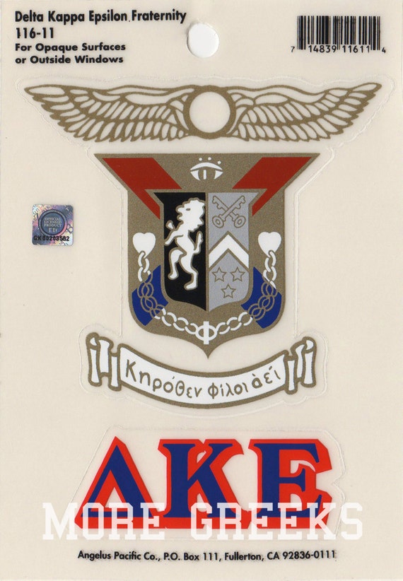 Delta Kappa Epsilon Fraternity Crest Sticker