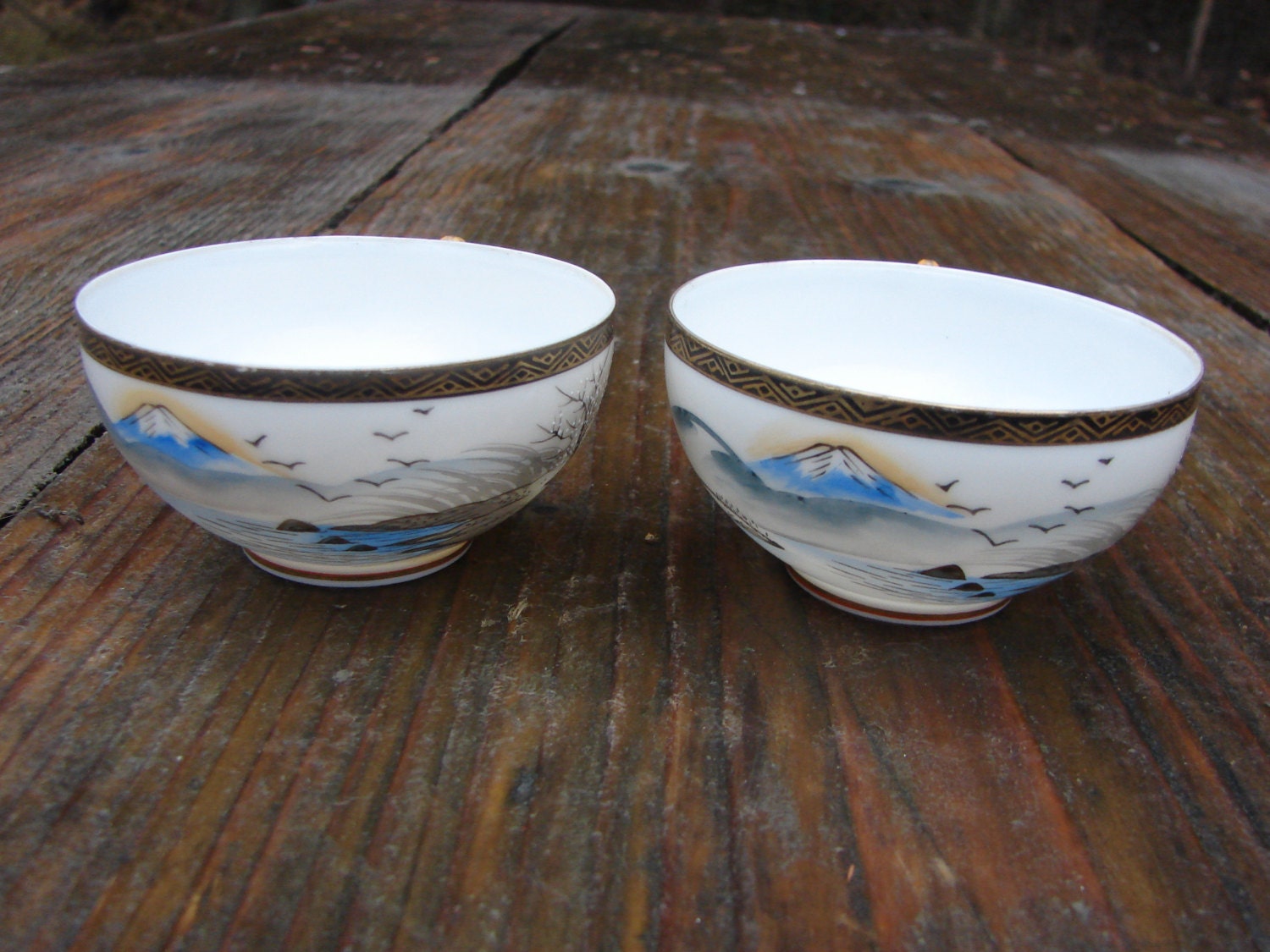 Set of Two Old Vintage tiny porcelain Tea cup / Porcelain Tea cup with ...