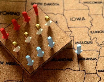 United States Corkboard Map USA Cork Map Pin Board Gifts for