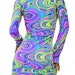 NEON UV Glow Worm Print Long Sleeve Bodycon Clubwear Party