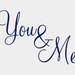 You & Me wall decal vinyl wall quote wall by VinylWallQuotes