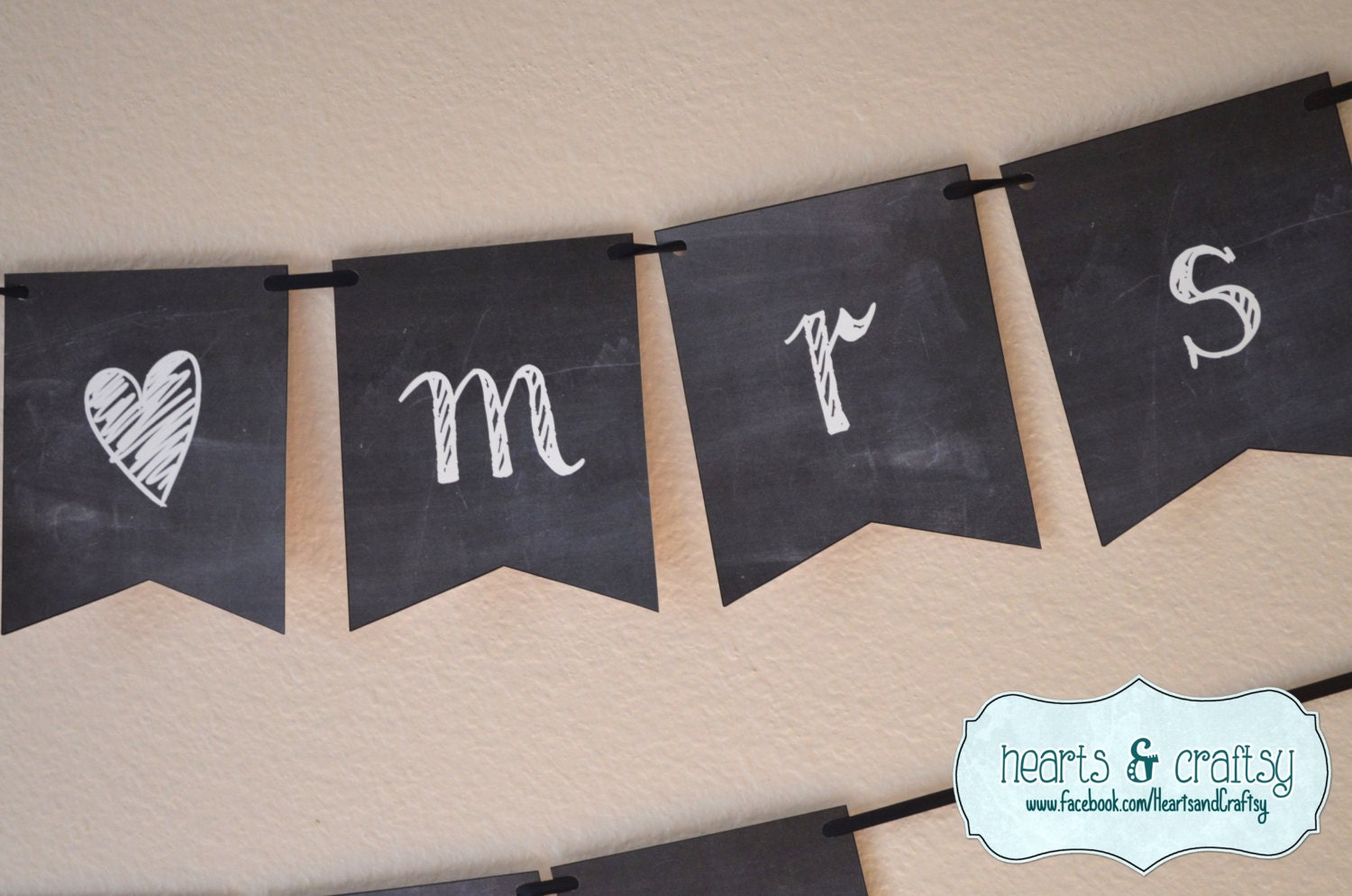 Future Mr and Mrs Banner / Chalkboard Style / Wedding Sign