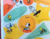 Items similar to Snoopy Vintage Stickers, Snoopy Name Labels, Snoopy ...