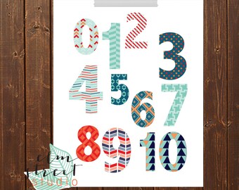 Popular items for number chart on Etsy