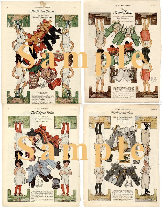 Paper Doll _ Vintage The TWINS International Paper Dolls