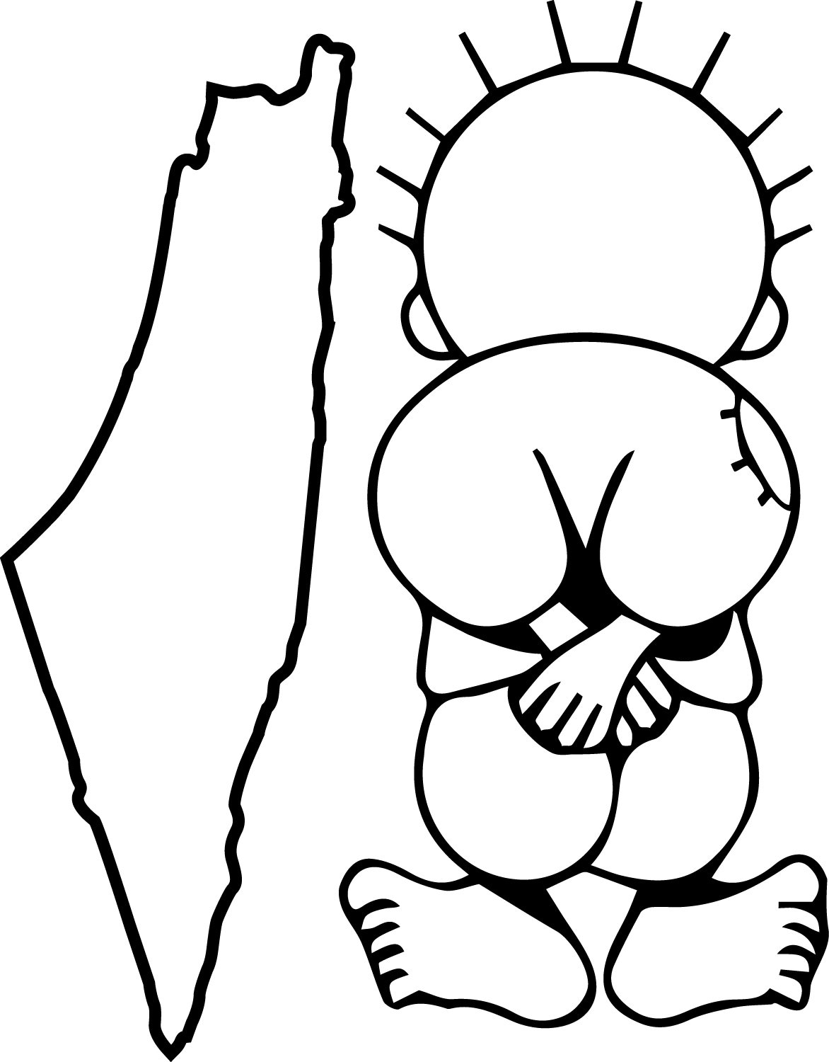 Palestinian Map Handala symbol decal sticker several sizes