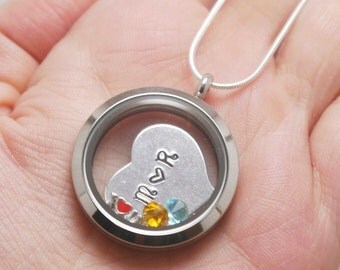 Floating Charm Locket, Floating Locket, Floating Charm Necklace, Glass ...