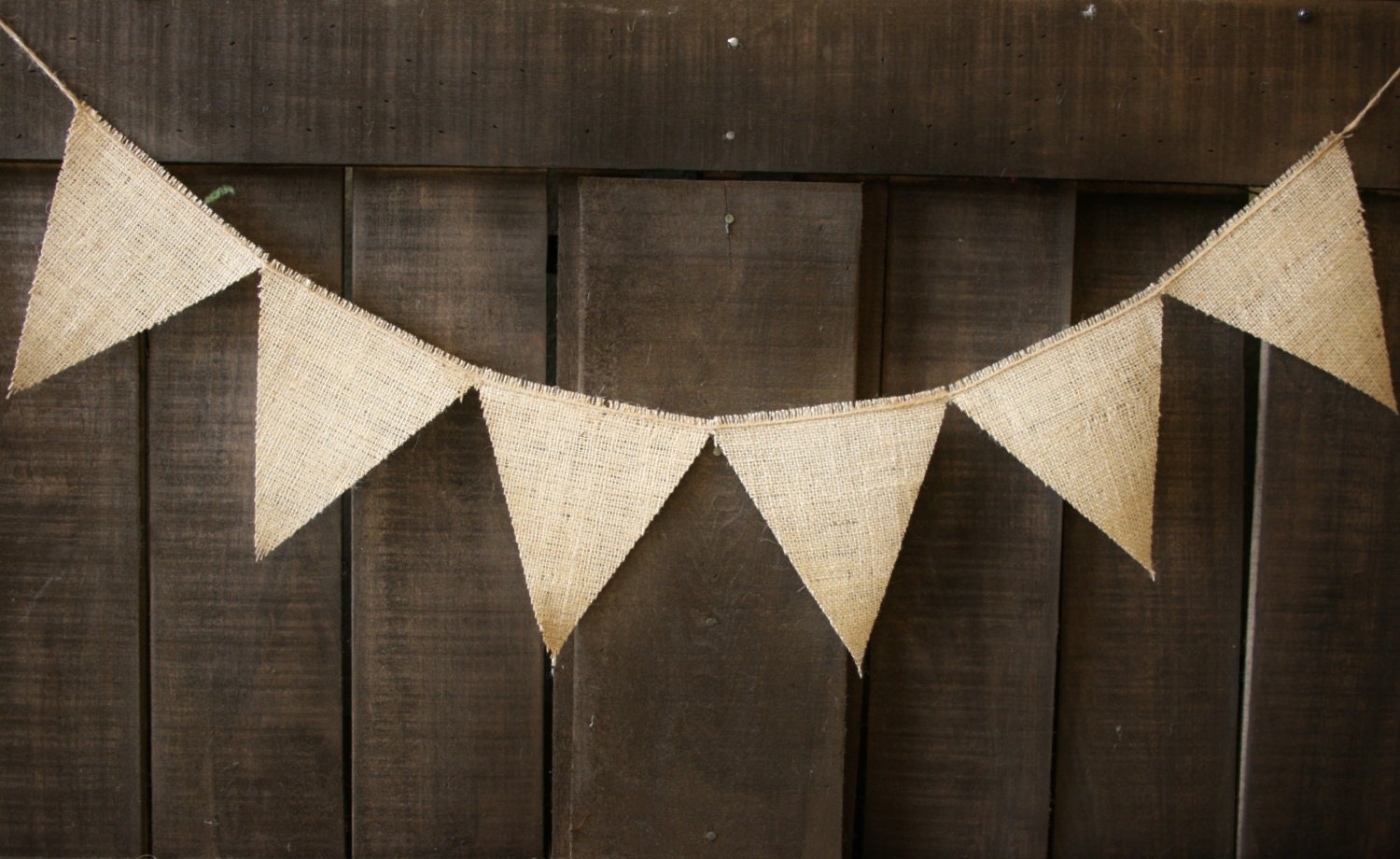 BURLAP and TWINE Banner Triangle Flags by MasonBranchStudio