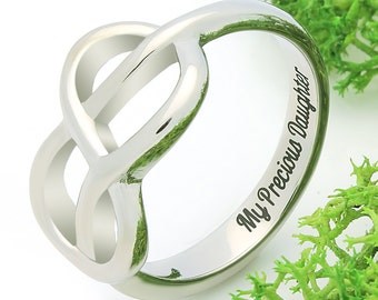 Infinity Ring For Daughter, Double Infinity Ring, Purity Ring "My ...