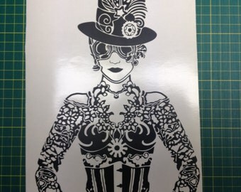 Steampunk car decal | Etsy