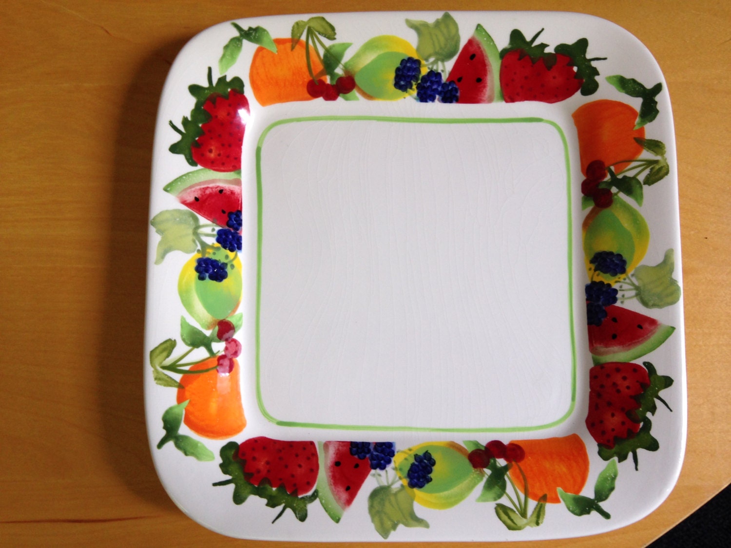 Unique square colorful fruit plate – Haute Juice