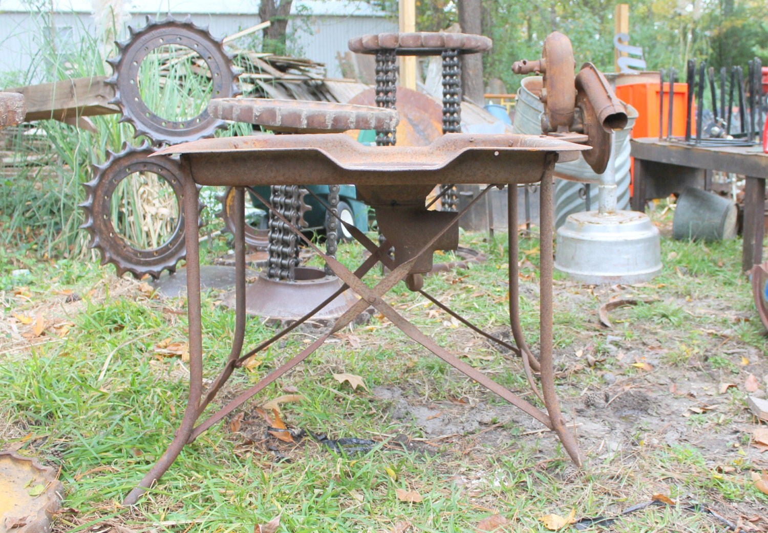 Antique Blacksmith Tools / Forge Table with by RecycledSalvage