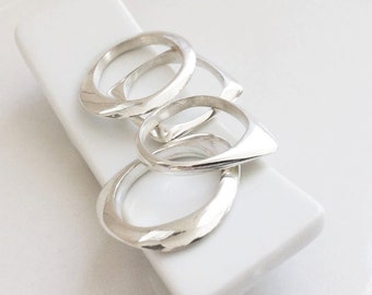 Round square ring | Etsy