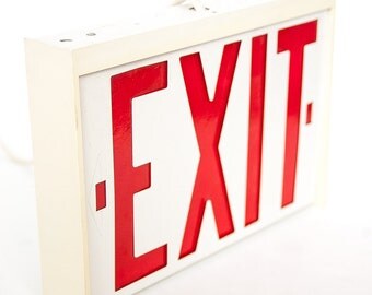 Popular items for exit sign on Etsy
