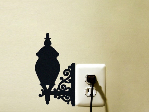 Items similar to Decorative Lamp Wall Decal - Antique Lamp Velvet Wall ...