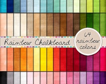 SALE 64 rainbow chalkboard digital paper colored chalkboard ...