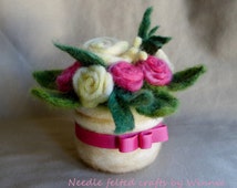 Popular items for needle felt flower on Etsy