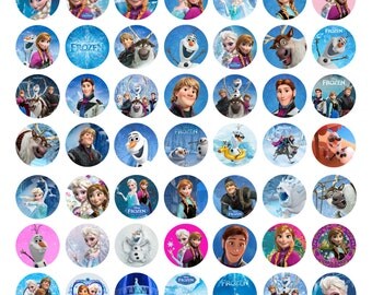 Frozen circle labels | Etsy
