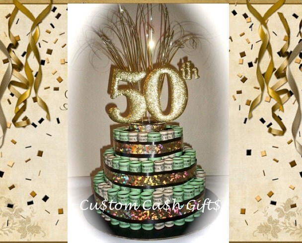 MONEY CAKE Made with Real Money. 50th Celebration.