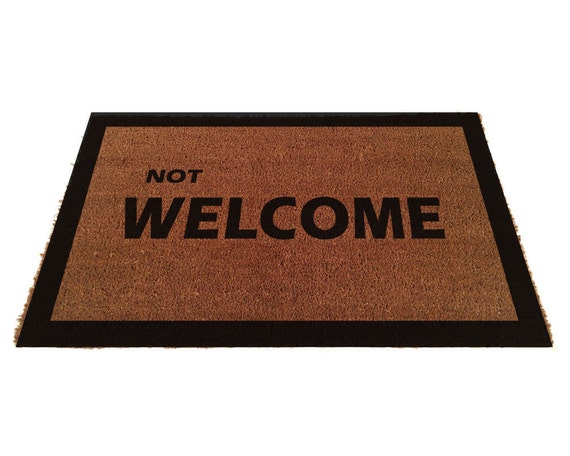 Not Welcome Door Mat size options by uncommondoormats on Etsy