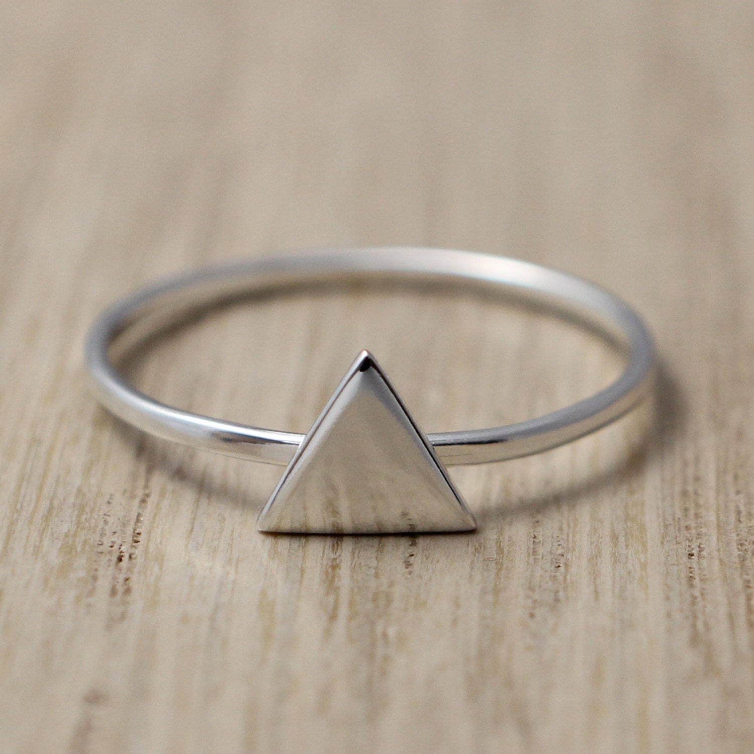 925 sterling silver triangle ring by stellaNbosco on Etsy