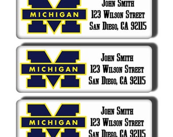 University of Michigan Wolverines Football Return Address Labels ...