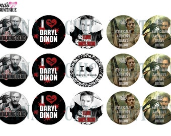 INSTANT DOWNLOAD - Walking Dead Daryl Dixon Bottle Cap Images