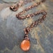 Sunstone Necklace Sunstone Pendant Copper by RadiantJewelStudio