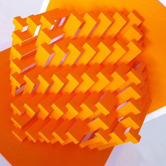 DIY Template Meander 2 Kirigami Pop-up paper by Ullagami on Etsy