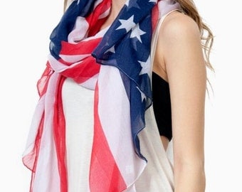 Us flag scarf | Etsy