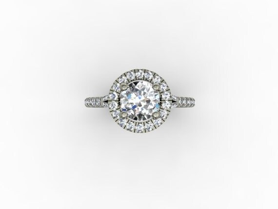 Items similar to Halo Engagement ring. Style #109643 on Etsy