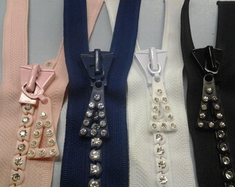 Popular items for rhinestone zippers on Etsy