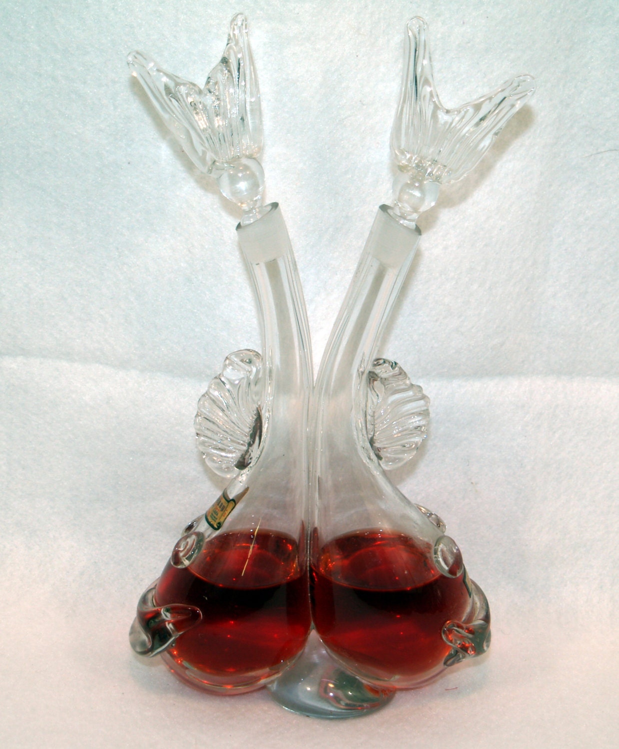 Vintage Double Fish Shaped Glass Bottle – Haute Juice