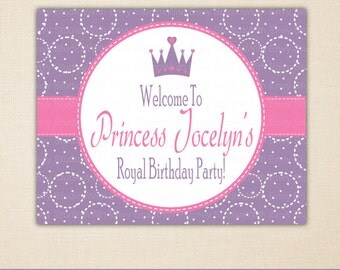 Popular items for princess party sign on Etsy