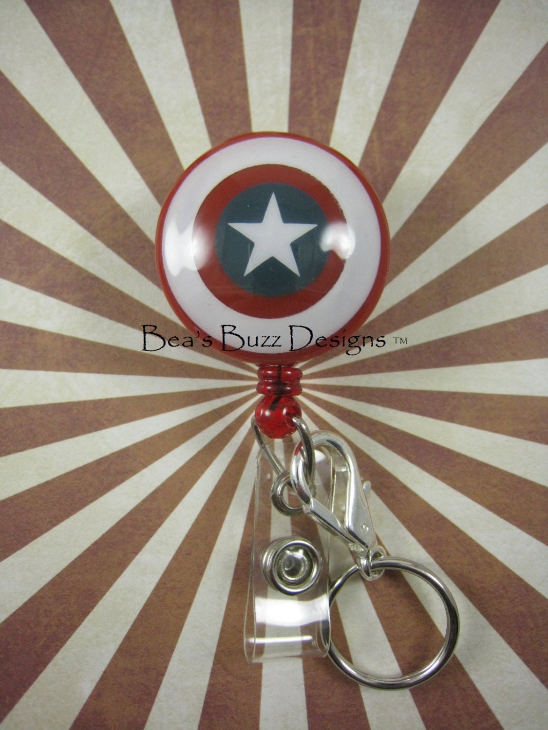 SUPERHERO Id BADGE SuperheroRetractable Badge by BeasBuzzDesigns