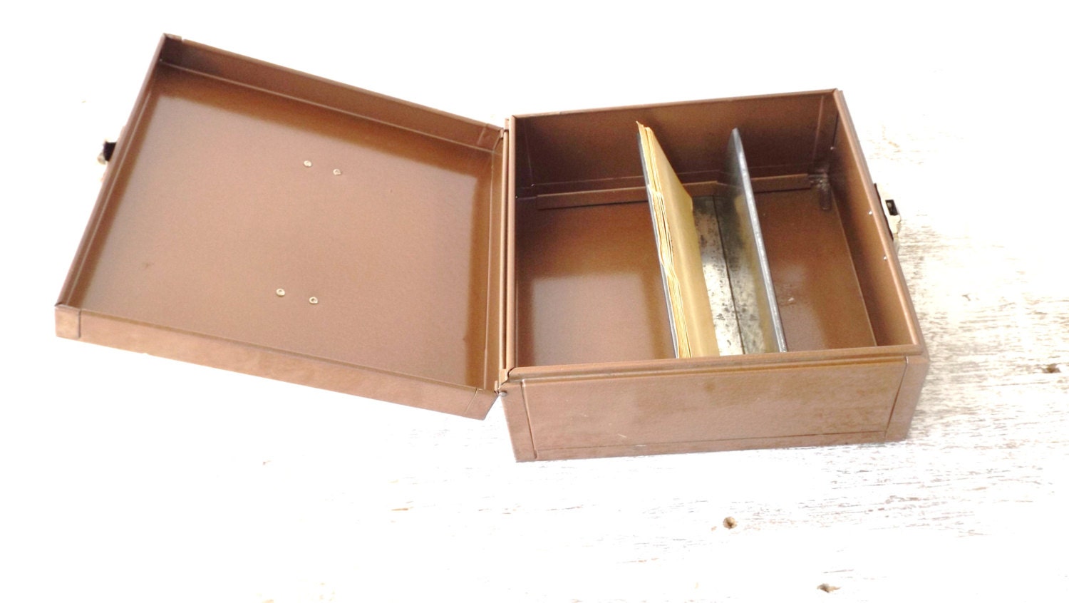 Vintage Metal File Box/ Skotch Kooler Porta File/ Metal Storage Box ...