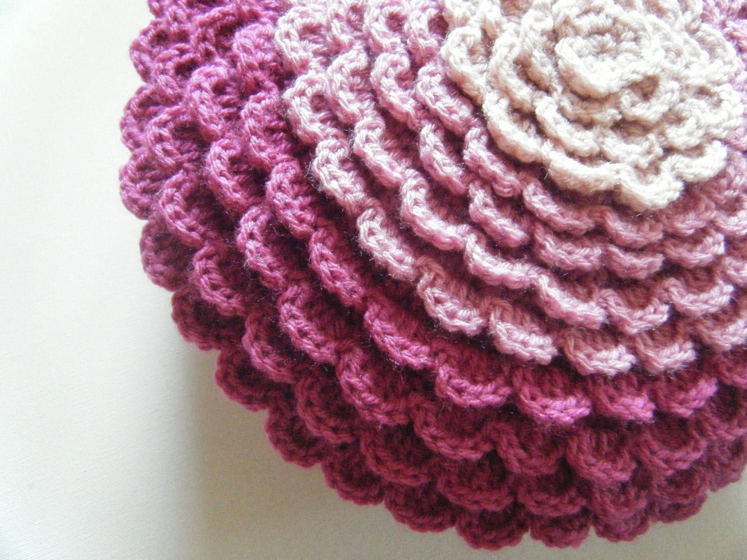 DIY Crochet Pattern Flower Pillow Round Pillow Cover