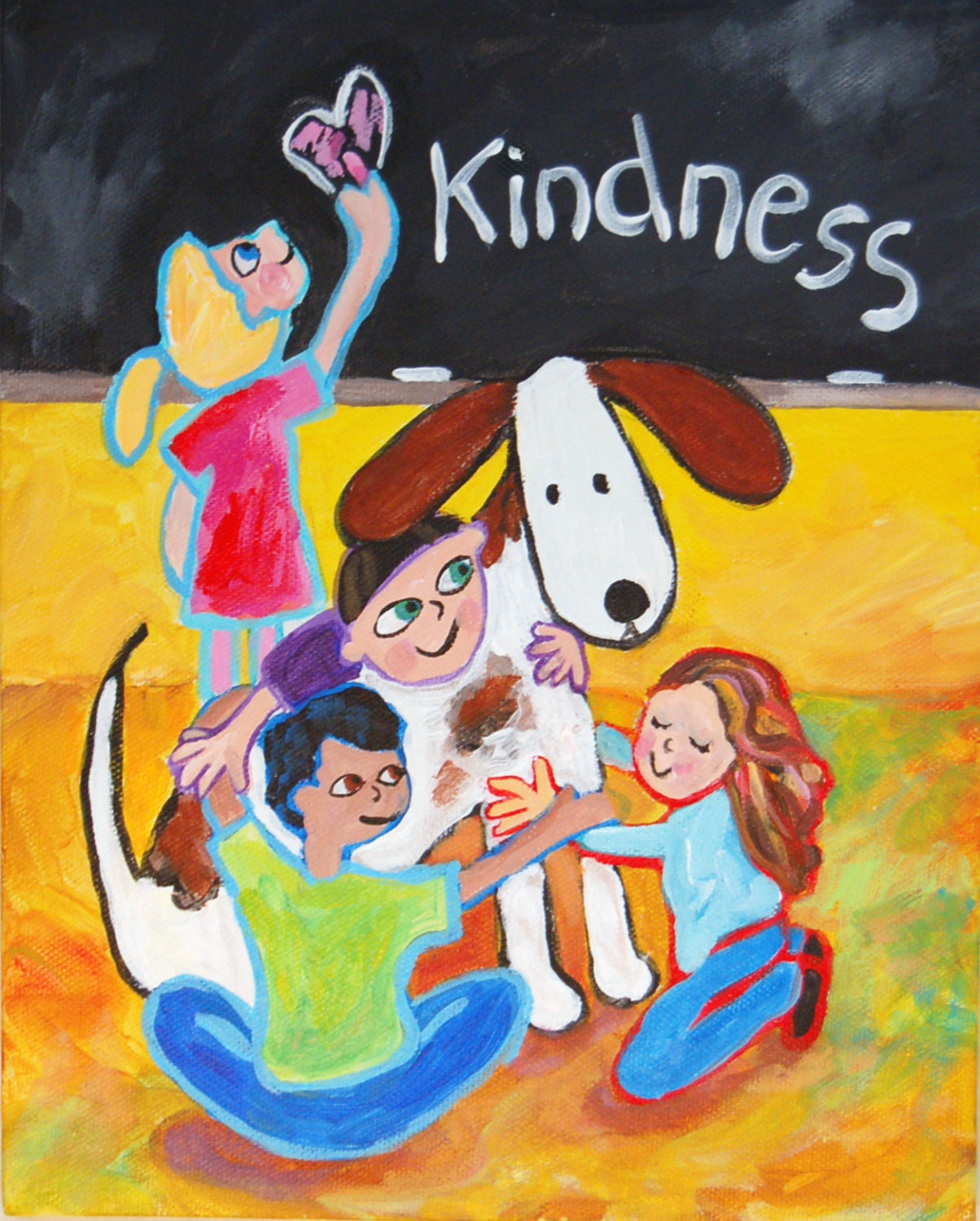 kindness children classroom painting giclee art print choose